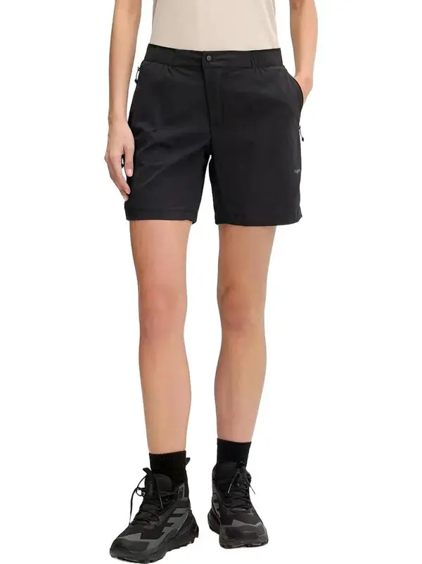 HAGLOFS Logo Print Zip Pocket Shorts - Black