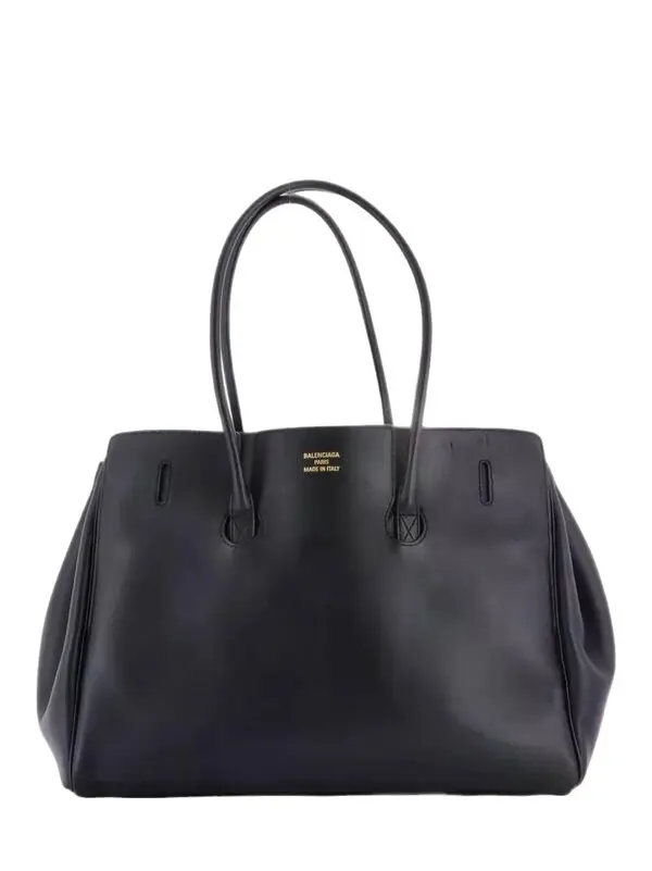 Balenciaga Bel Air Carry All Leather Tote Bag - Black