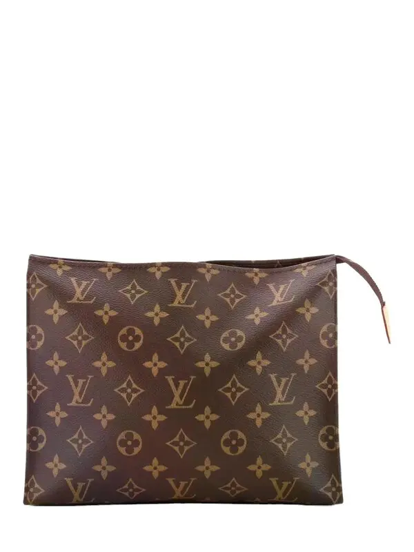 LOUIS VUITTON Toiletry Pouch Monogram Canvas 26 Clutch Bag - Brown