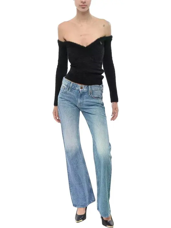 MOTHER Snacks Low-rise Bootcut Jeans - Blue