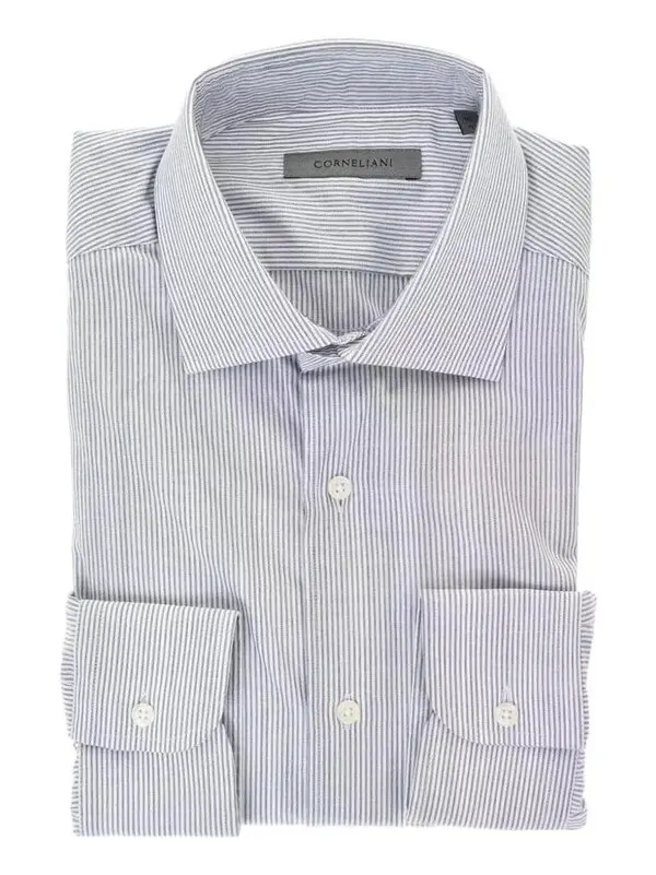 Corneliani Striped Cotton Shirt - White