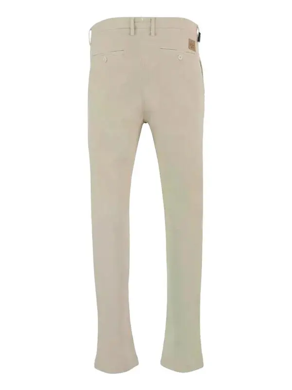 Jacob Cohen Logo Patch Twill Weave Trousers - Neutrals
