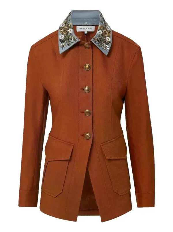Veronica Beard Embellished Jacket - Orange