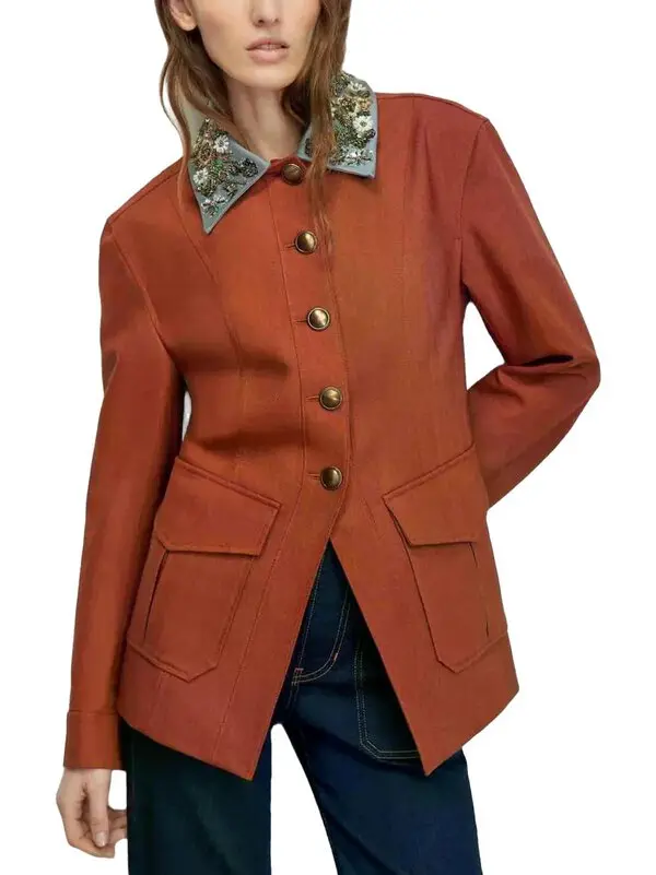 Veronica Beard Embellished Jacket - Orange