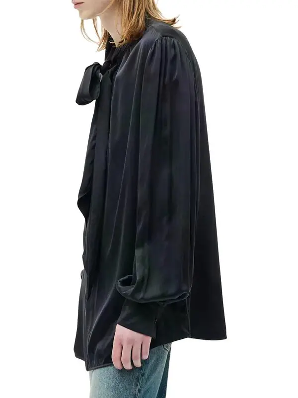 ANN DEMEULEMEESTER Runo Bow-tie Shirt - Black