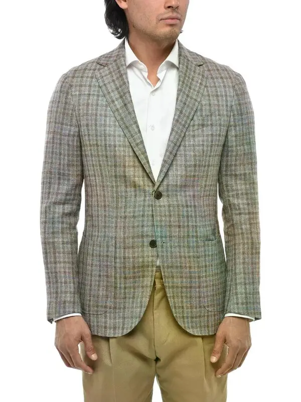 Corneliani Gate Gingham-pattern Blazer - Neutrals