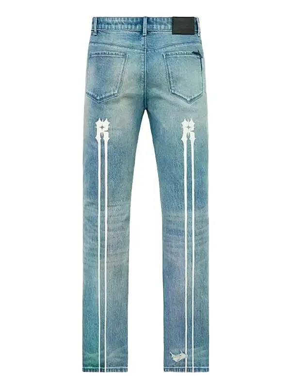 RtA Bryant Logo-print Jeans - Blue