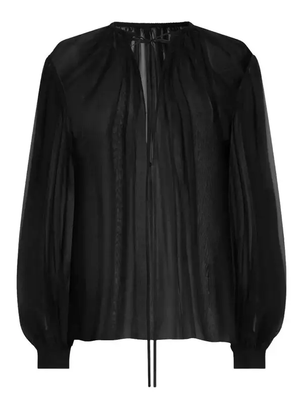 Dolce & Gabbana Silk Chiffon Blouse - Black
