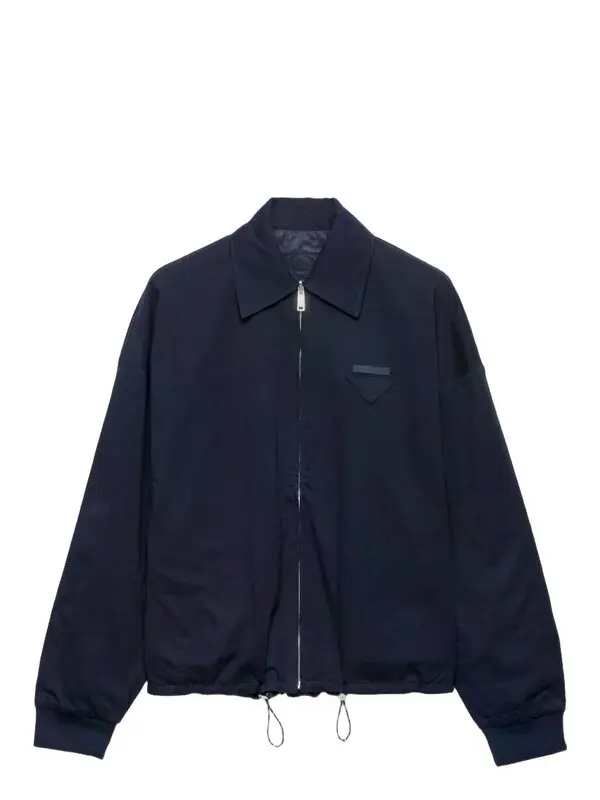 Prada Reversible Jersey And Re-nylon Blouson Jacket - Blue