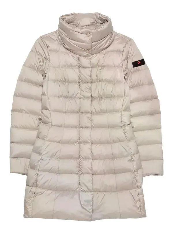 Peuterey Quilted High-neck Coat - Grey