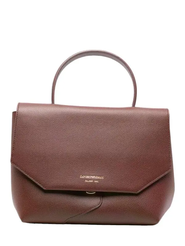 Emporio Armani Leather Tote Bag - Brown