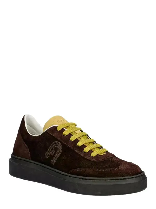 Furla Suede Low Top Sneakers - Brown