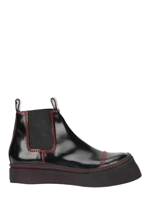 Philosophy Di Lorenzo Serafini Contrast-stitch Platform Ankle Boots - Black