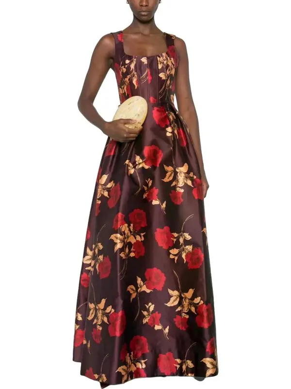 Rebecca Vallance Melora Floral-print Maxi Dress - Brown
