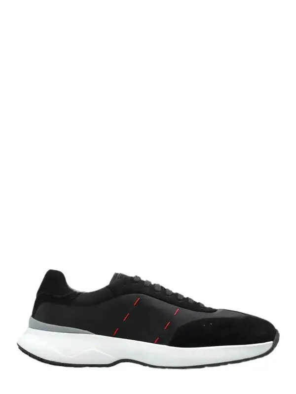 Kiton Suede Panelled Lace-up Sneakers - Black