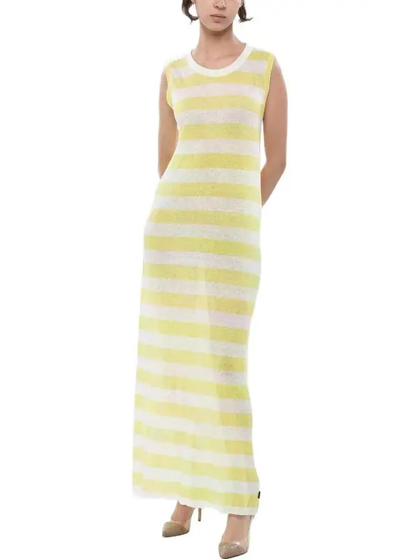 Woolrich Striped Sleeveless Maxi Dress - Yellow