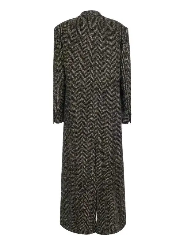 Tagliatore Herringbone Double-breasted Coat - Brown