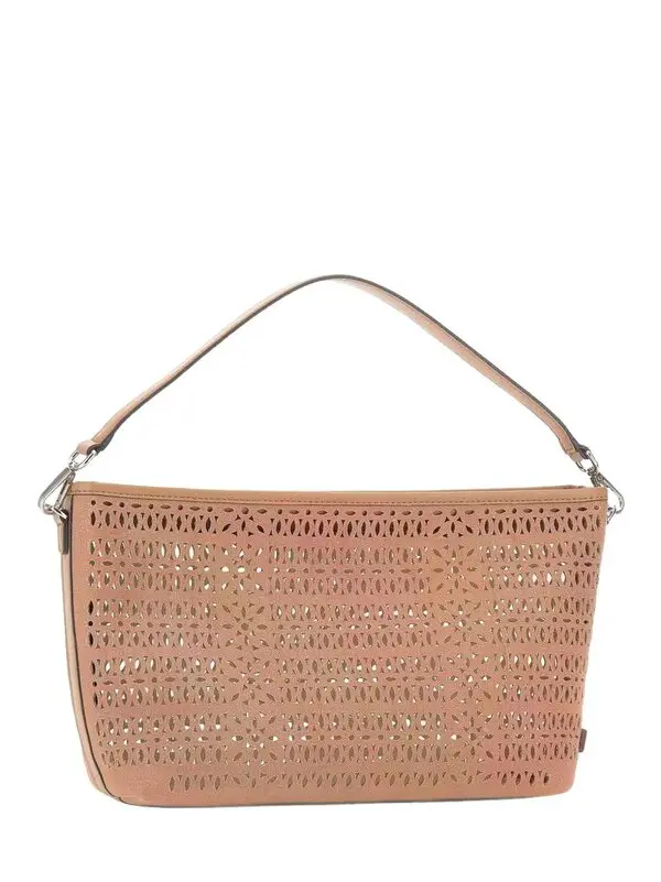 MARCELLA CLUB Perforated Canvas Shoulder Bag - Pink