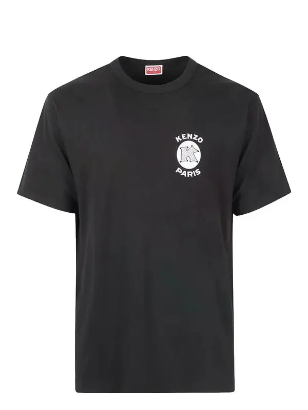 Kenzo Paris Emblem Logo-print T-shirt - Black