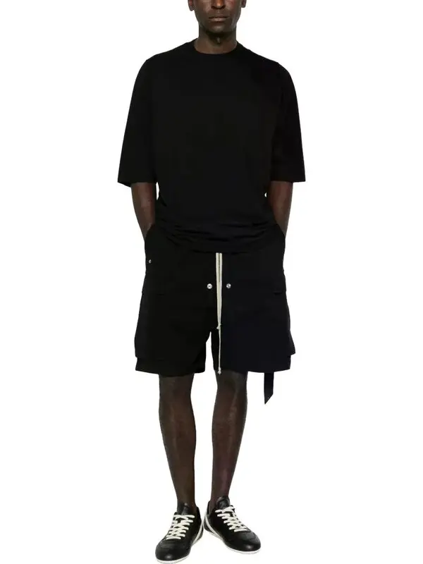 Rick Owens Drawstring Waist Cargo Shorts - Black