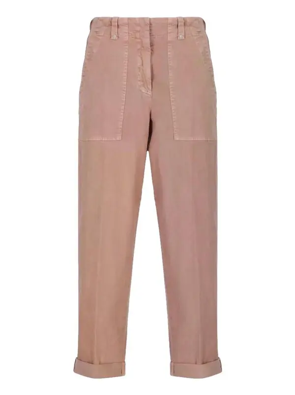 Peserico Patch-pocket Turn-up Trousers - Neutrals