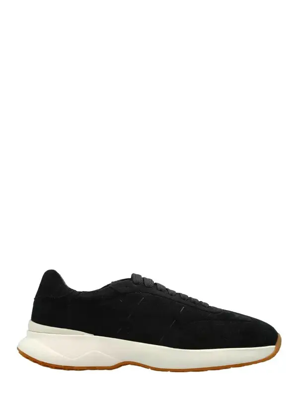 Kiton Suede Round-toe Sneakers - Black