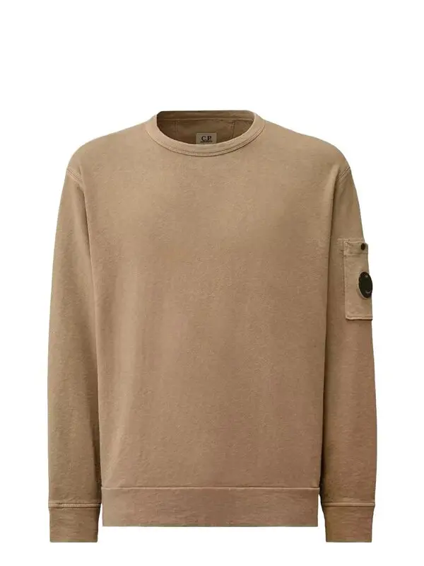 C.P. COMPANY Malfilè-fleece Lens Crewneck Sweatshirt - Neutrals