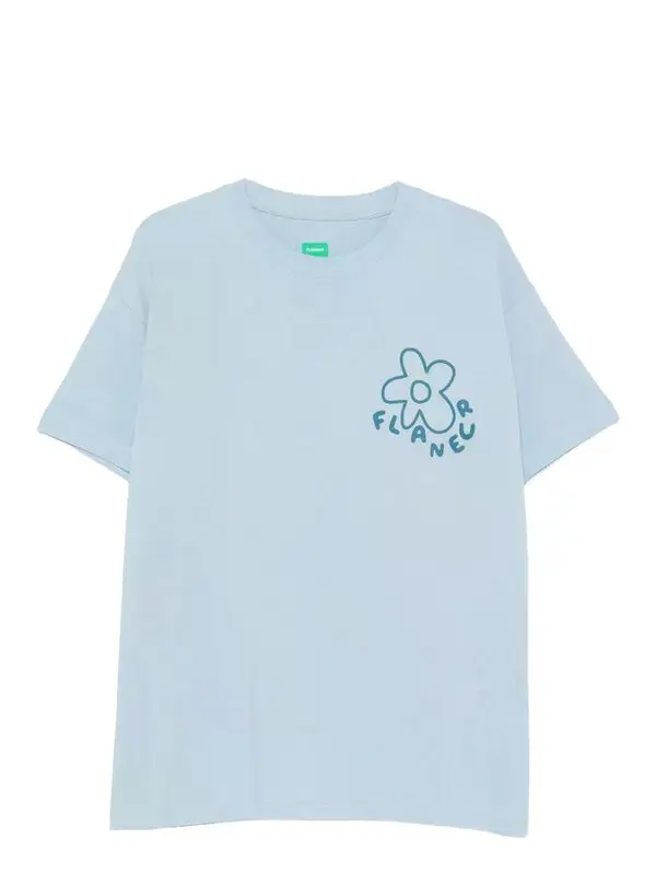 FLANEUR Blossom Graphic-print T-shirt - Blue