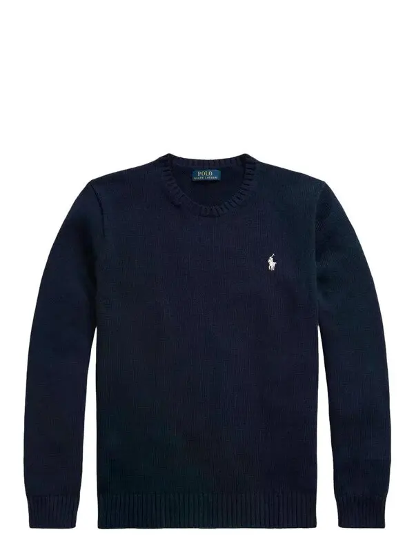Polo Ralph Lauren Embroidered Pony Crew Neck Sweater - Blue