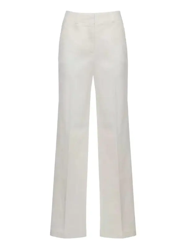 Peserico Pressed-crease Straight-leg Trousers - White