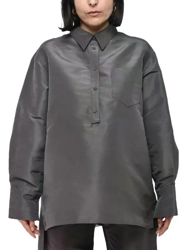 SUPER BLOND Silk Blouse - Grey