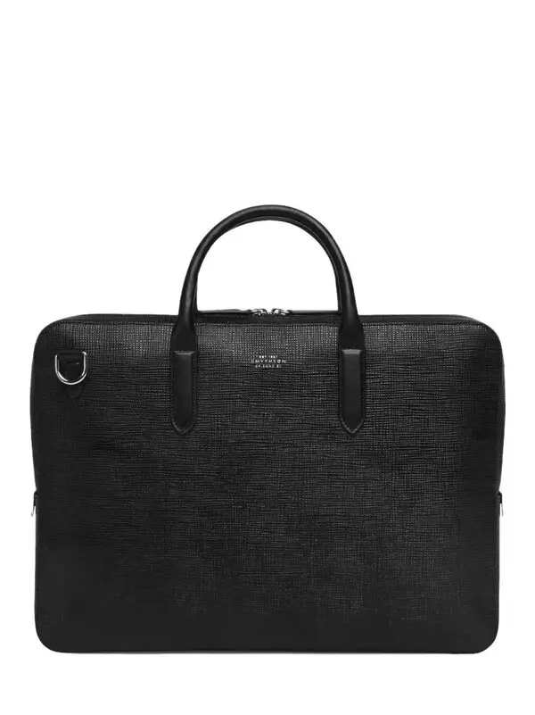 Smythson Cross-grain Briefcase - Black