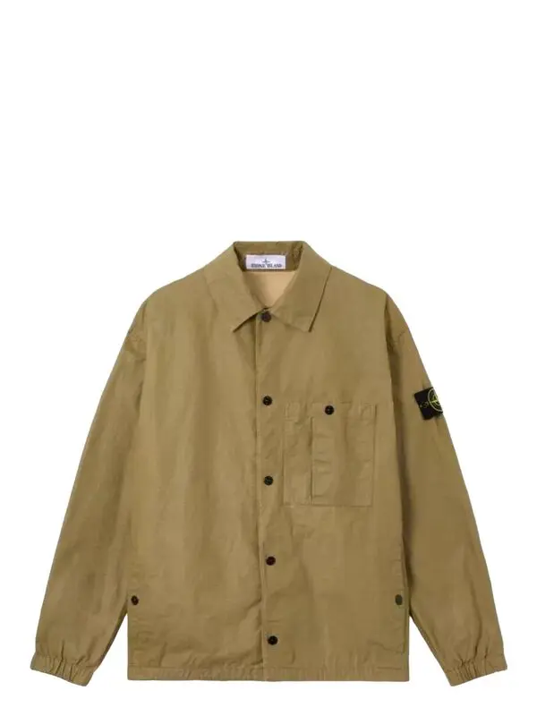 Stone Island 1200018 Double-coated Cotton Ripstop Overshirt - Neutrals
