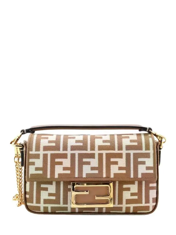 Fendi Baguette Nm Bag Zucca Canvas Mini Crossbody Bag - Brown