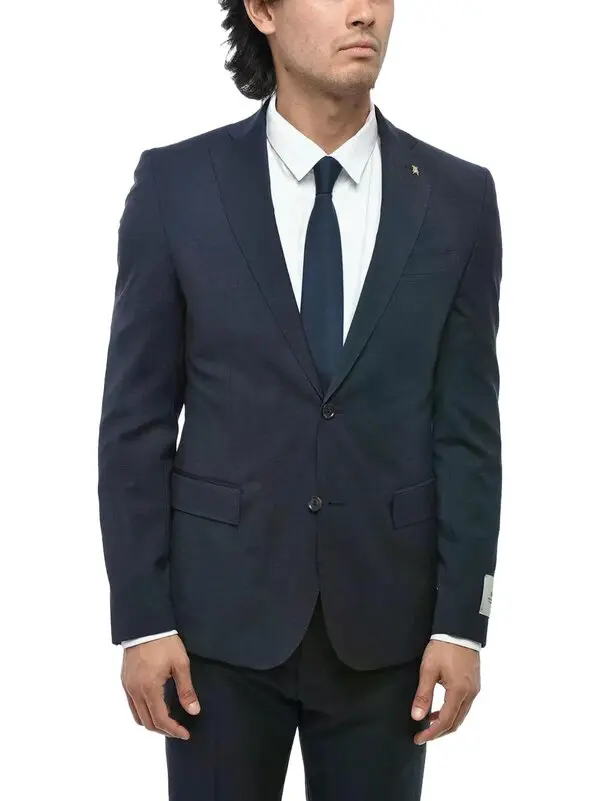 Corneliani Micro-check Wool Suit - Blue