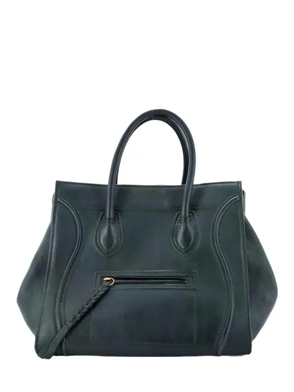 Celine Phantom Tote Bag In Smooth Leather - Green