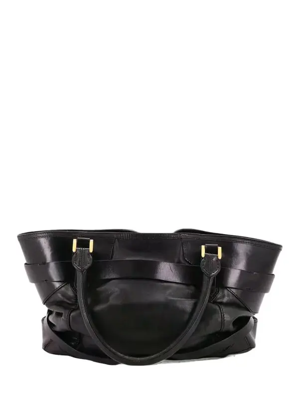 Burberry Bridle Lynher Leather Medium Tote Bag - Black