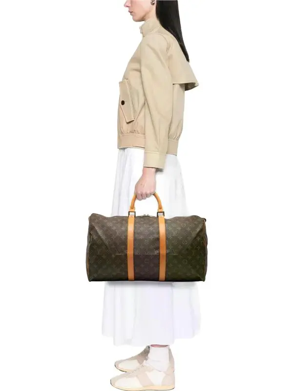 LOUIS VUITTON 1988 Monogram Keepall 50 Travel Bag - Brown