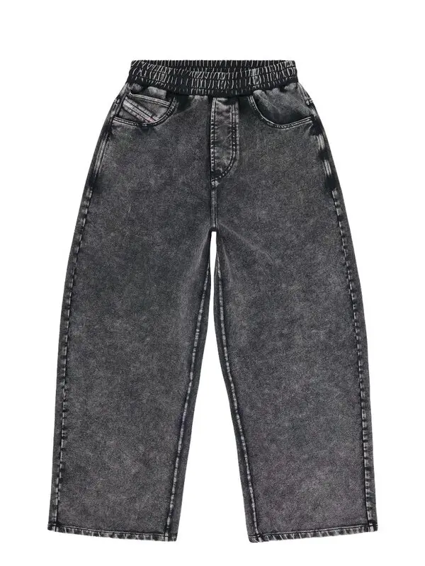 DIESEL® Sweatpants With Denim Effect - Grey