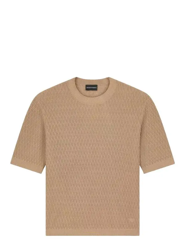 Emporio Armani Textured Short-sleeve Knit - Neutrals