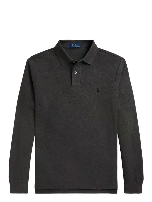 Polo Ralph Lauren Custom Slim Fit Mesh Polo Shirt - Grey