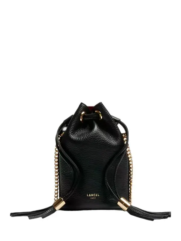 LANCEL Bucket Bag With Chain Strap And Tassel Detail - Black