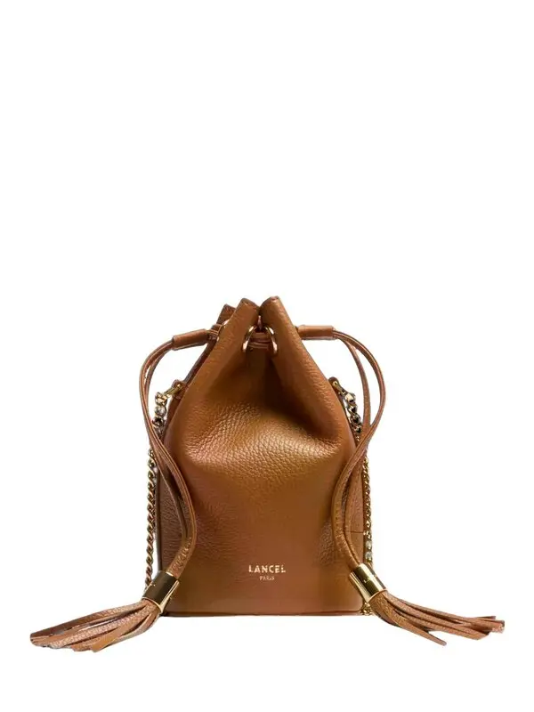 LANCEL Bucket Bag With Chain Strap And Tassel Detail - Black