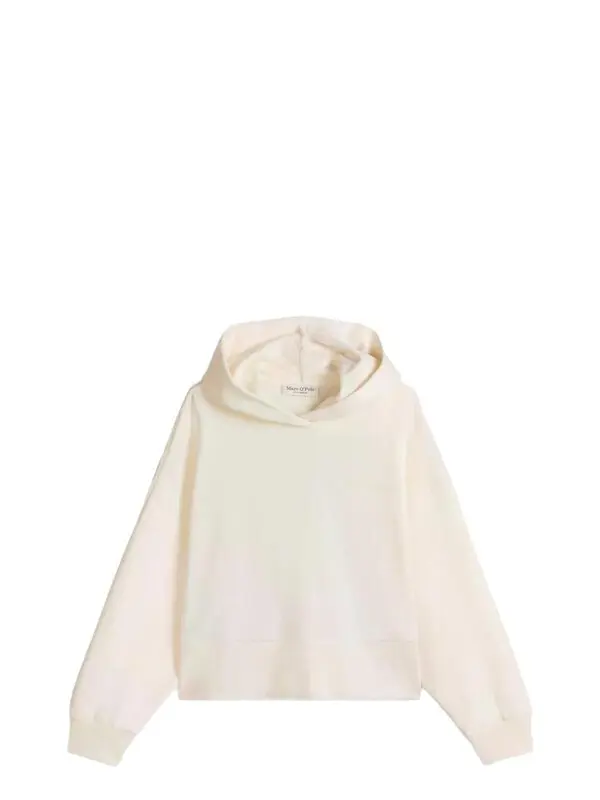 Marc O'polo Organic Cotton Hoodie With Logo Embroidery - White