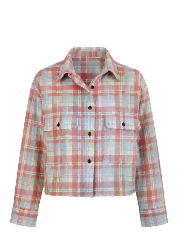 ASKK NY Crosby Plaid Check Shirt - Orange