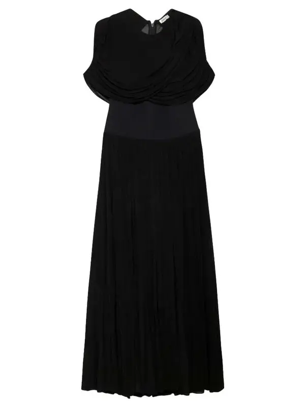 Simkhai Nancie Draped Jersey Maxi Gown - Black