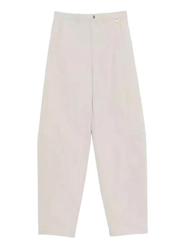 Herno Wide Leg Belt Loops Trousers - Neutrals