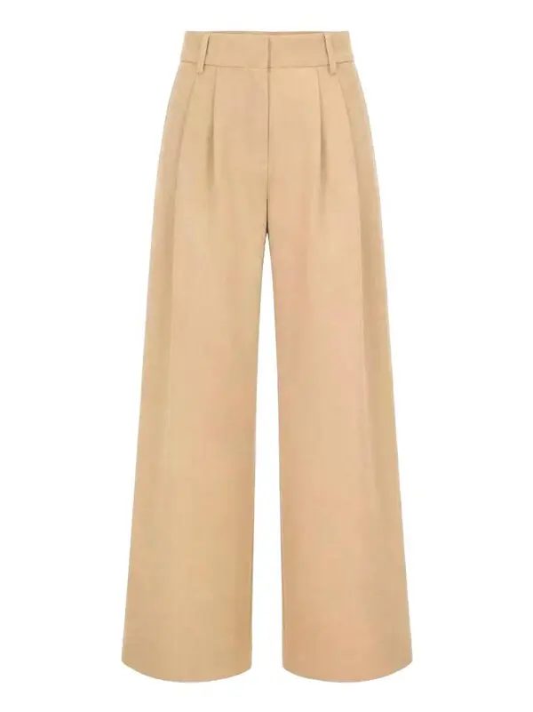 ARLO MOTT Horatio Pleated Trousers - Neutrals