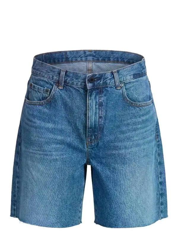 ASKK NY Sloop Raw-hem Jeans Shorts - Blue