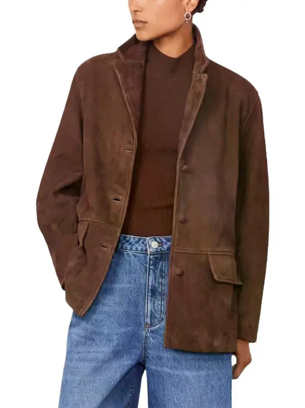 Officine Générale Kataline Suede Blazer - Brown